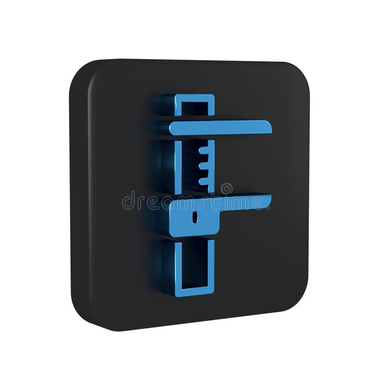 Blue Calliper or Caliper and Scale Icon Isolated on Transparent ...