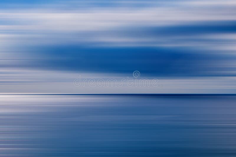 Blue Calm Abstract Sea Landscape Seaside Background Stock Image - Image ...