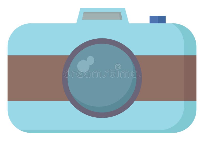 Blue Camera, Illustration, Vector Stock Illustration - Illustration of ...