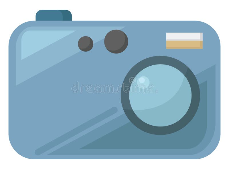 Blue Camera, Illustration, Vector Stock Vector - Illustration of ...