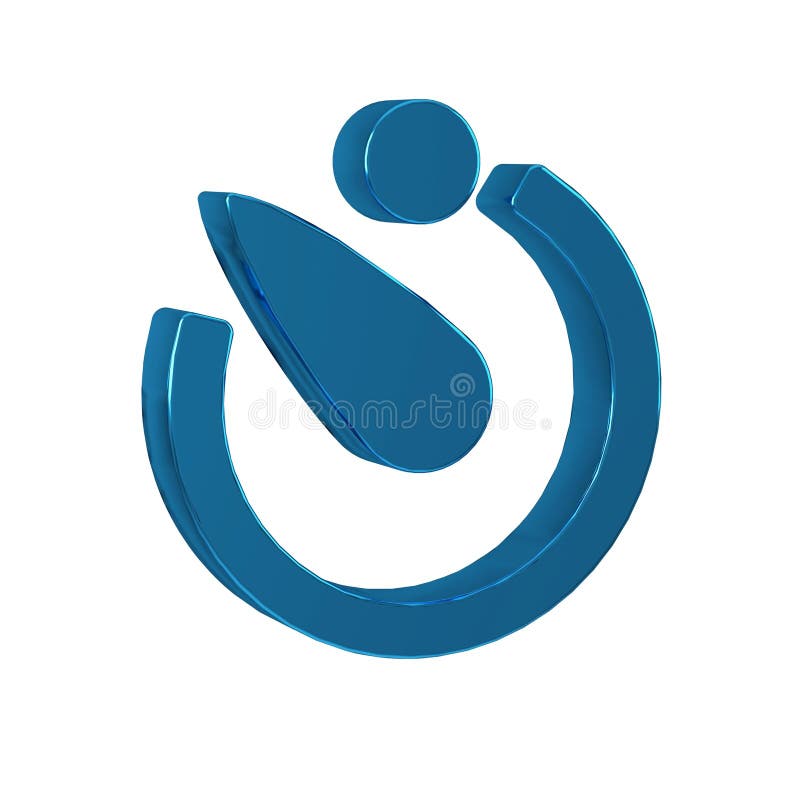 Blue Camera Timer Icon Isolated on Transparent Background. Photo ...