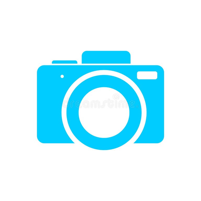 Blue Camera vector icon stock vector. Illustration of link - 95239098