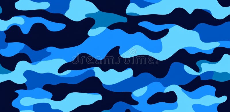 Blue Camouflage Design, Digital Artwork Pattern, Camouflage Style ...