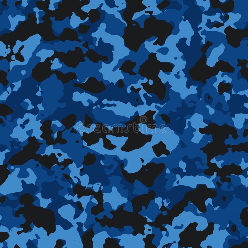 Blue Camouflage. Military Camouflage Stock Illustration - Illustration ...