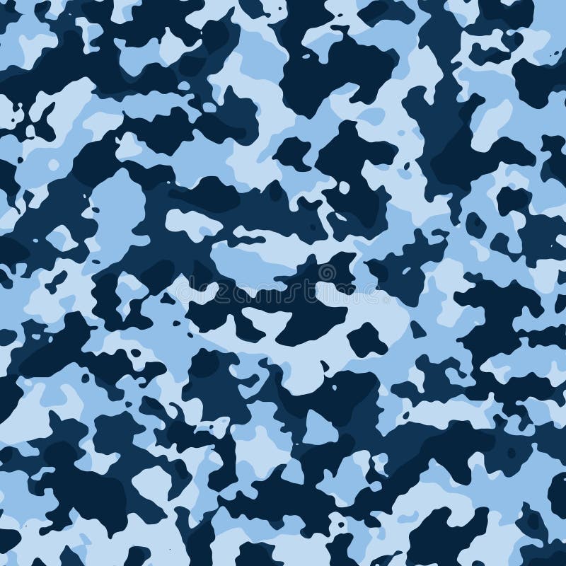 Blue Camouflage. Military Camouflage Stock Illustration - Illustration ...