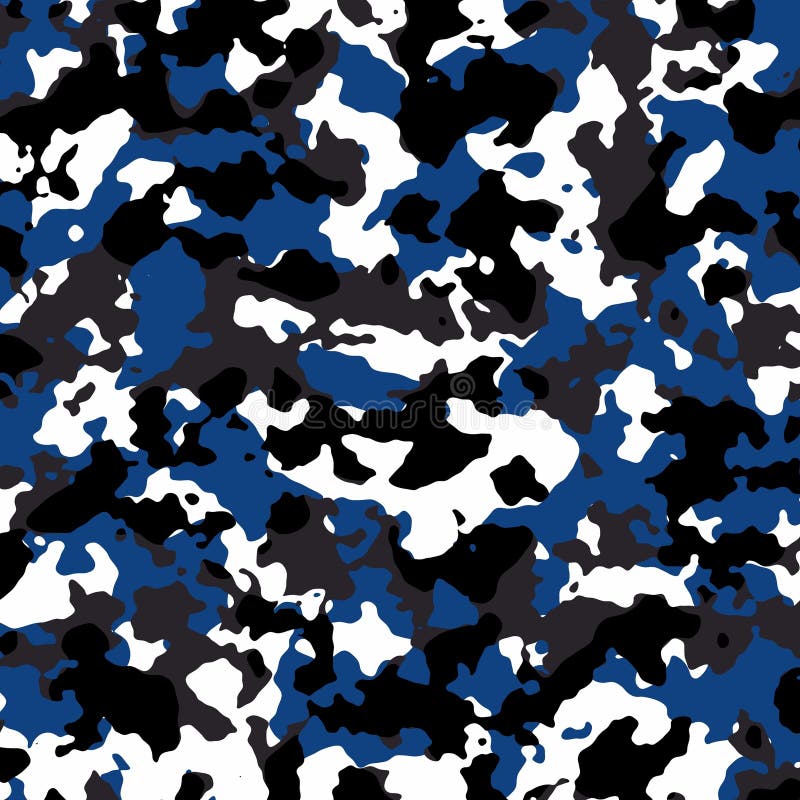 Blue Camouflage. Military Camouflage Stock Illustration - Illustration ...