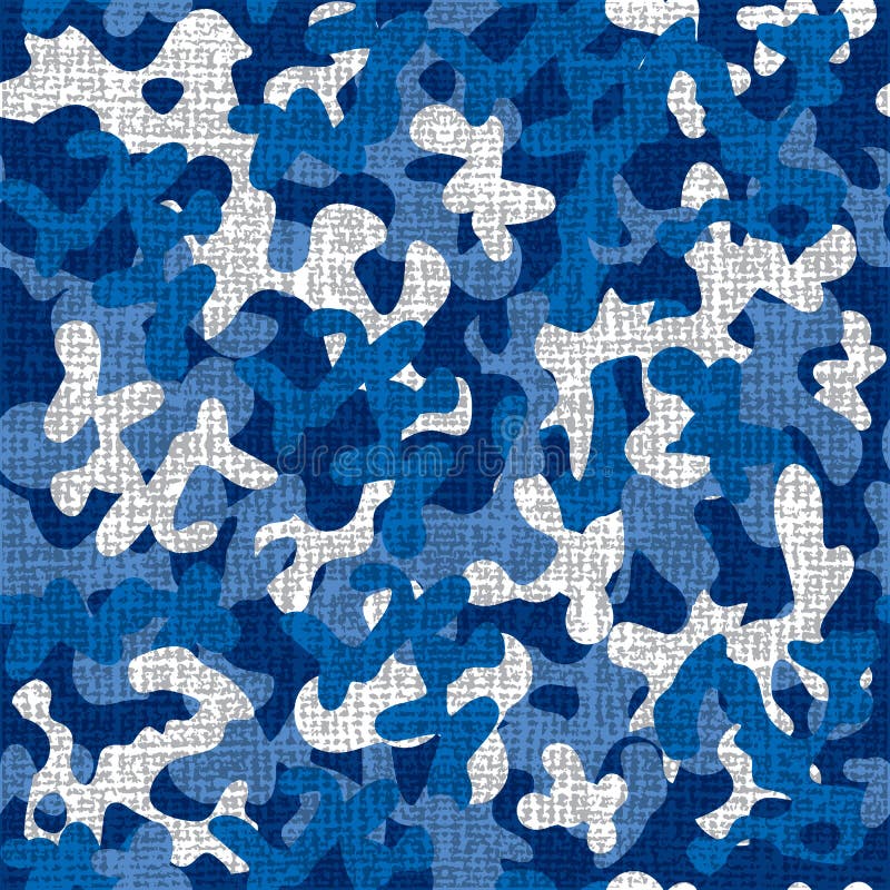 Blue Camouflage Pattern. Tiled Pattern. Stock Illustration ...