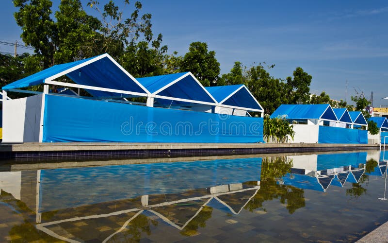 Blue camp stock image. Image of camp, business, home - 28276893