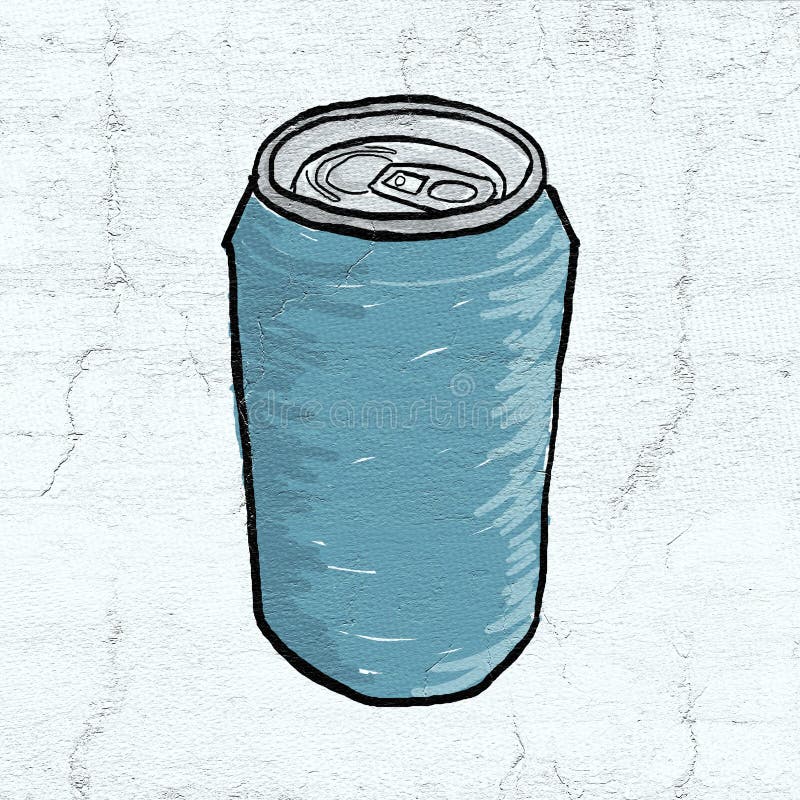 Blue can editorial stock image. Illustration of soda - 80469529