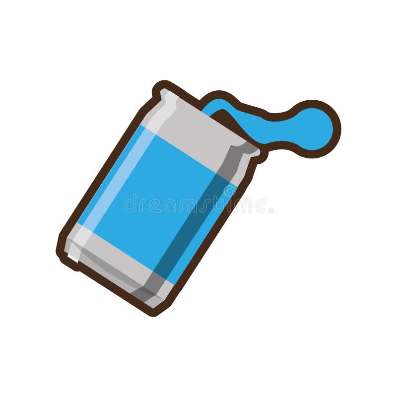 Blue Can Soda Liquid Drink Design Stock Vector - Illustration of ...