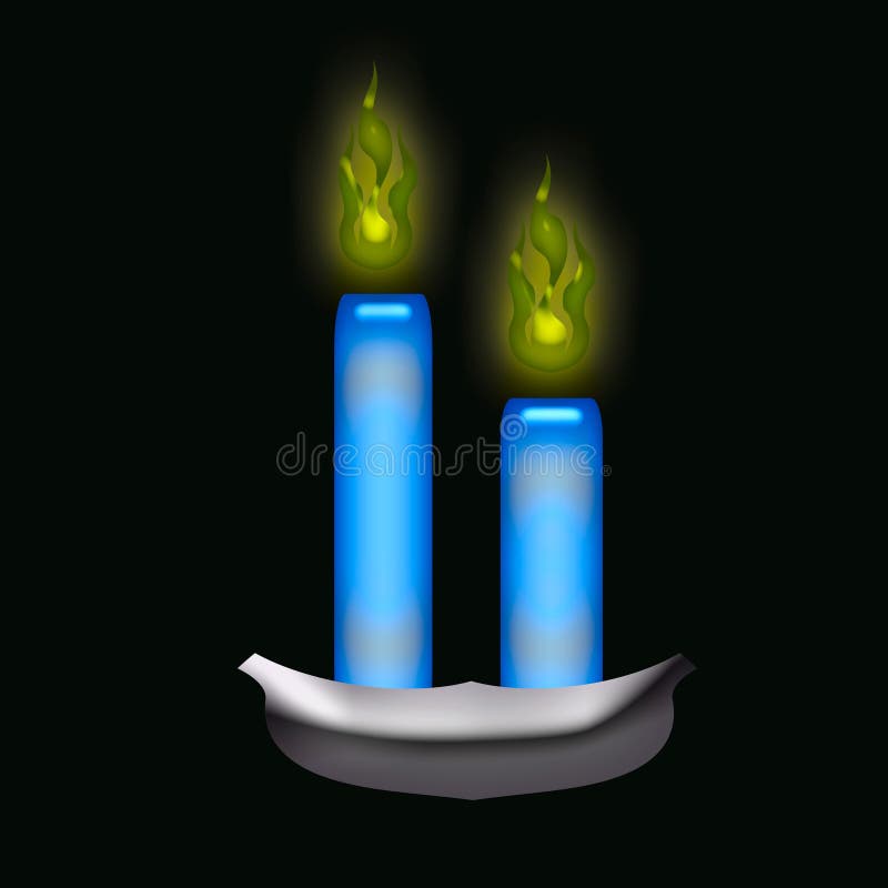 Blue candle glow art stock illustration. Illustration of wick - 1828416
