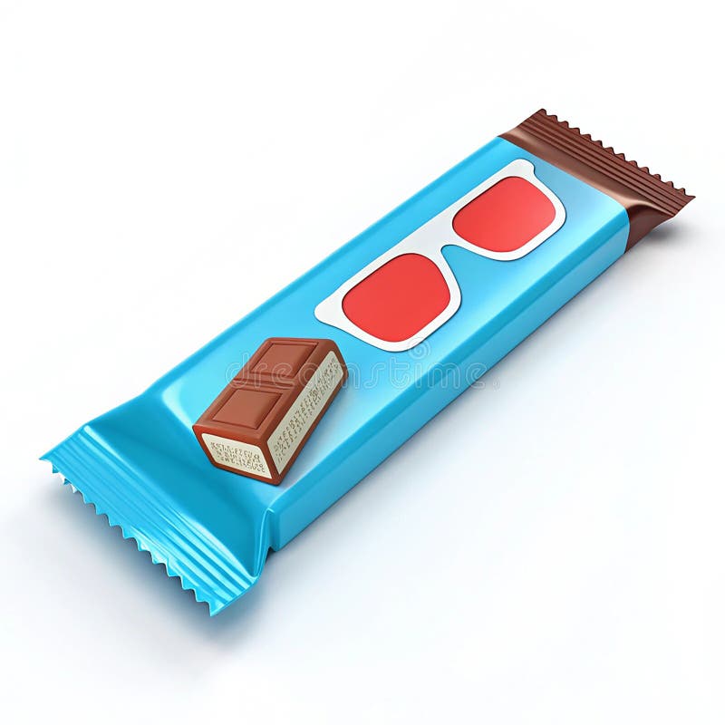 3D Candy Bar peach yogurt stock illustration. Illustration of rendering ...