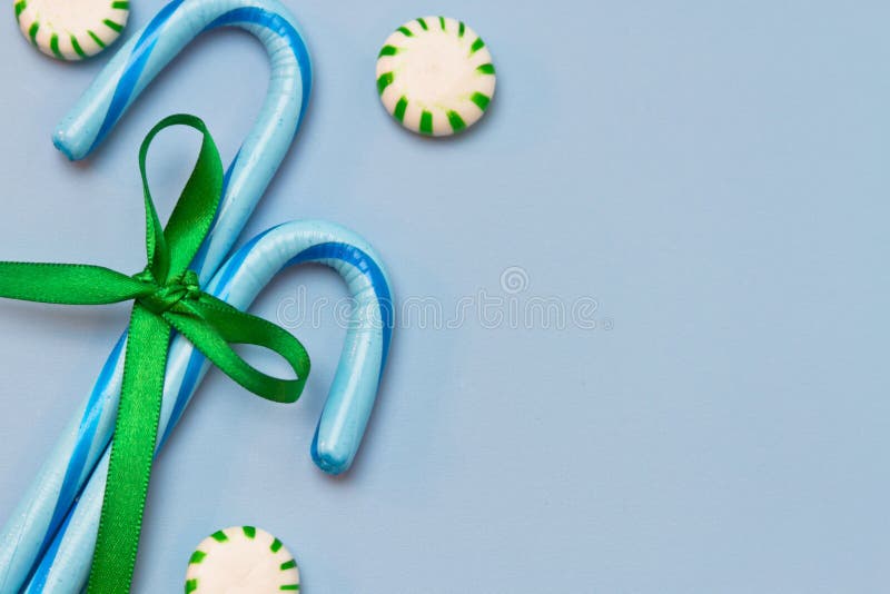 Blue Candy Canes stock image. Image of mints, homemade - 37748541