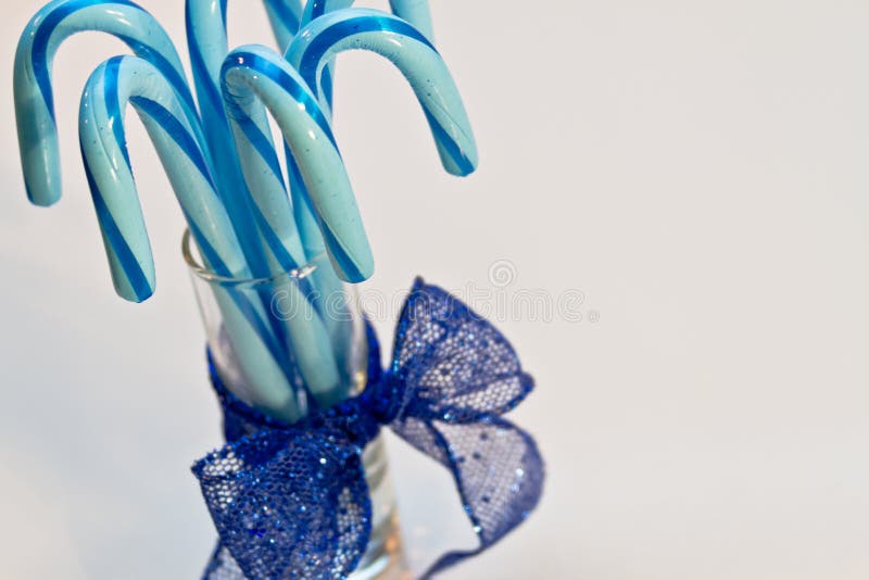 Blue Candy Canes stock image. Image of ribbon, treats - 37748919