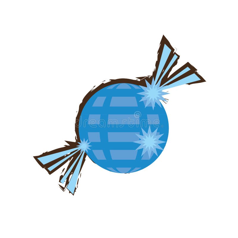 Blue Candy Icon Image Design Stock Illustration - Illustration of fruit ...