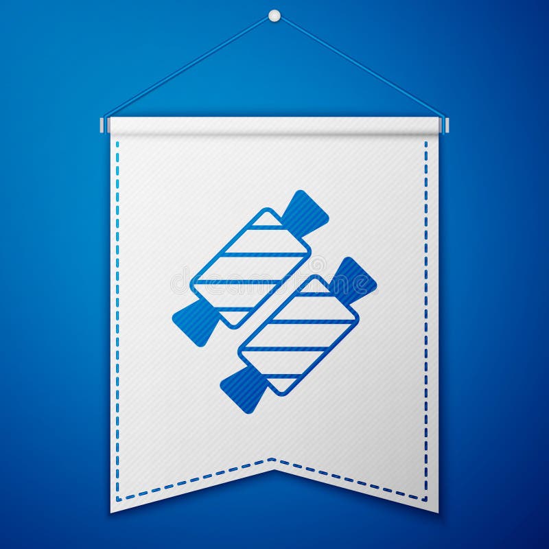 Blue Candy Icon Isolated on Blue Background. Happy Valentines Day ...