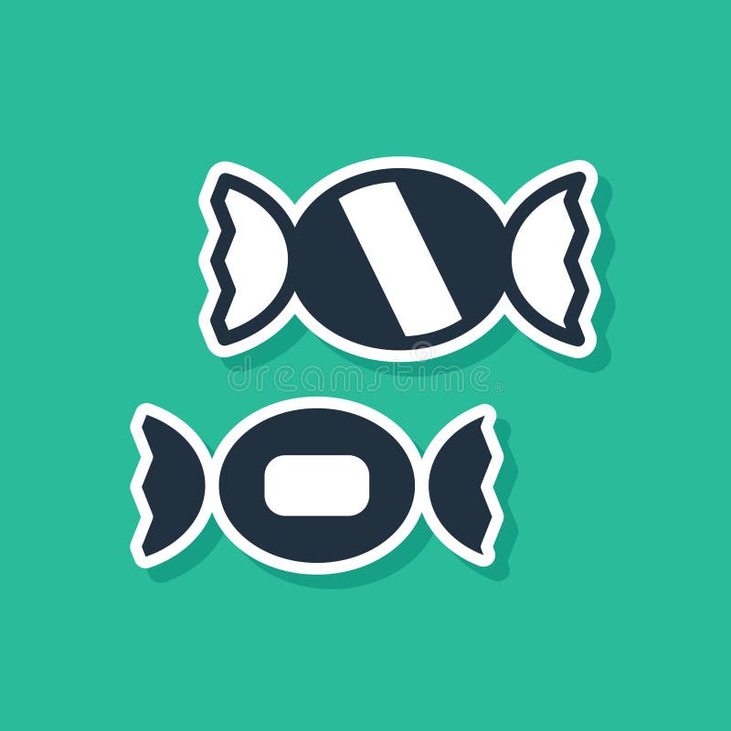 Blue Candy Packaging for Sweets Icon Isolated Seamless Pattern on ...