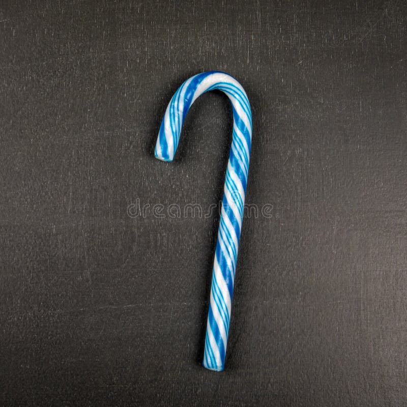 Blue Candy on a Stick, Lollipop. Dark Chalkboard Background Stock Image ...