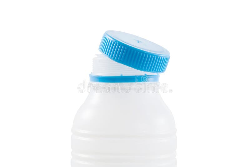 Blue Cap of Plastic Bottle Isolated on White Background,with Clipping ...