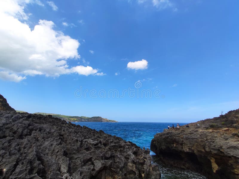 Blue Cape Ocean stock photo. Image of rocky, edge, ocean - 261758388