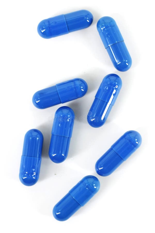 Blue Capsules and Red Capsules, Medication Cure Close Up Stock Photo ...