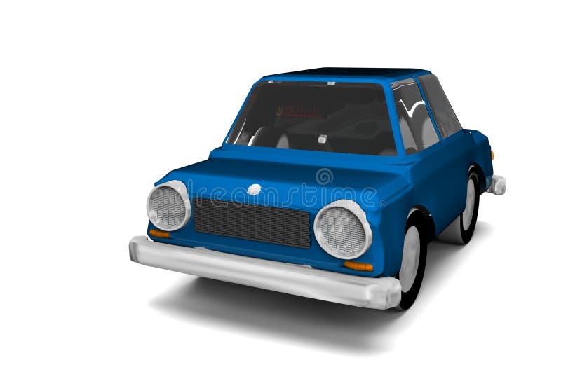 Blue car stock illustration. Illustration of cute, automobile - 2086196