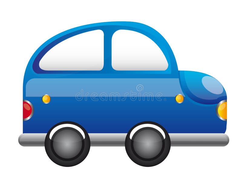 Happy Cartoon Caucasian Male Rides in Blue Car Stock Vector ...