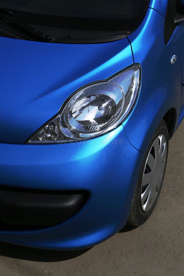 Blue car close up stock photo. Image of object, parked - 40833248