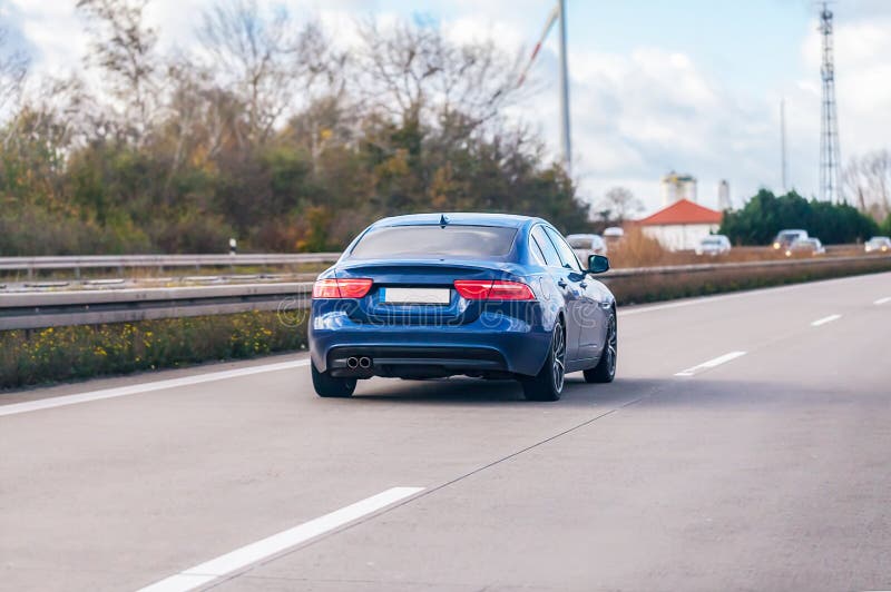 Blue Car Drives by the Beach with a Palm Tree, Modern Design, Minimal ...