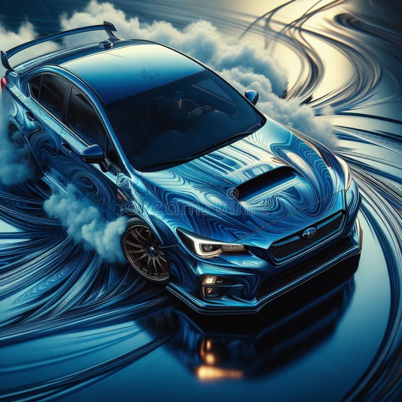 Blue Car Emitting Smoke stock image. Image of hazardous - 318186039