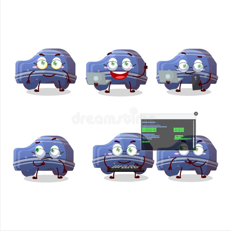 Blue Car Gummy Candy Programmer Cute Cartoon Character with Stock ... Blue Car Gummy Candy Programmer Cute Cartoon Character with Stock ...