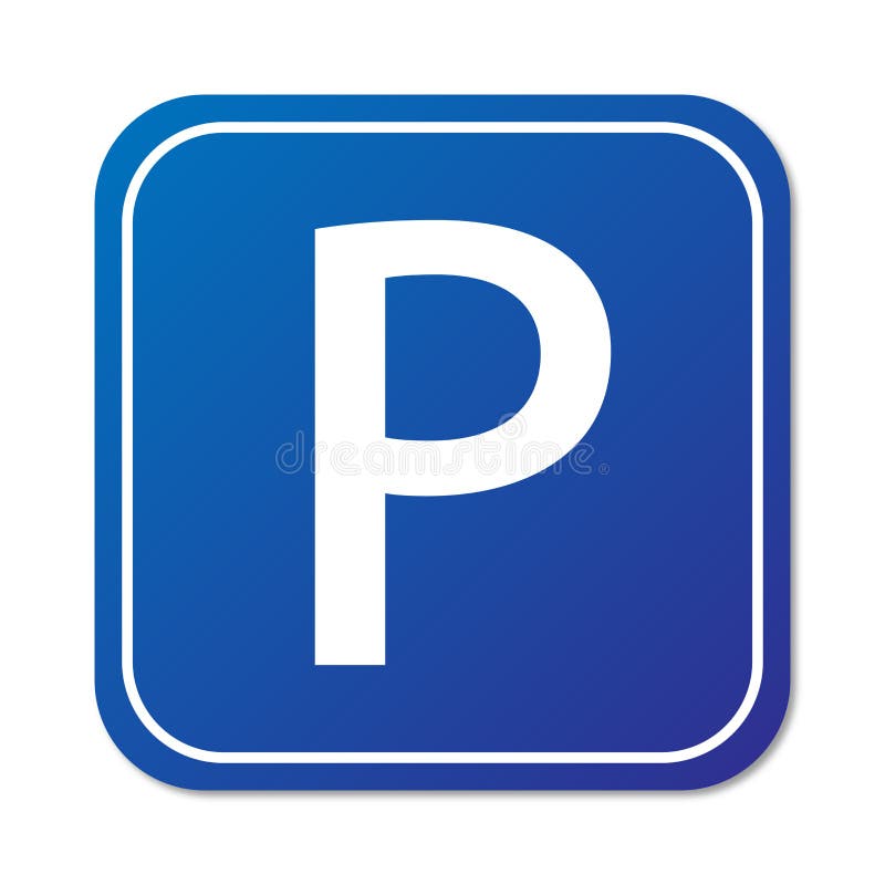 Blue Car Park Sign, Vector Illustration Stock Vector - Illustration of ...