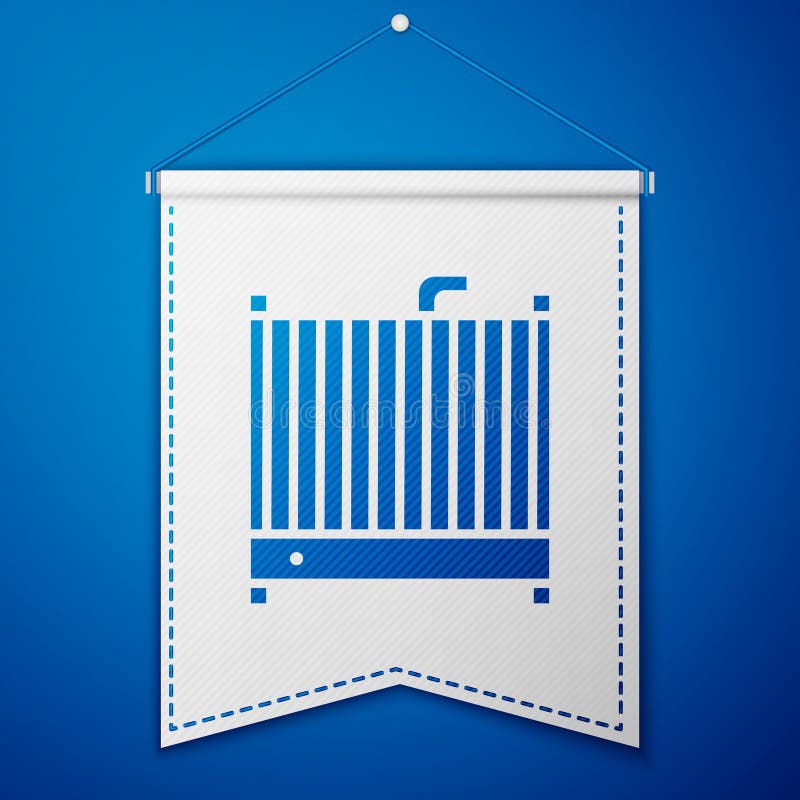 Blue Car Radiator Cooling System Icon Isolated on Blue Background ...
