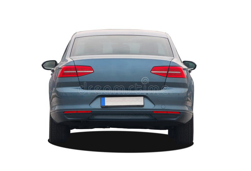Blue car rear View stock illustration. Illustration of door - 53403609