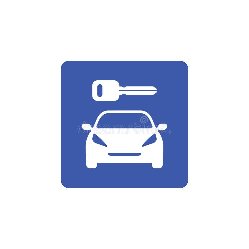Car rental sign. stock illustration. Illustration of number - 221663533
