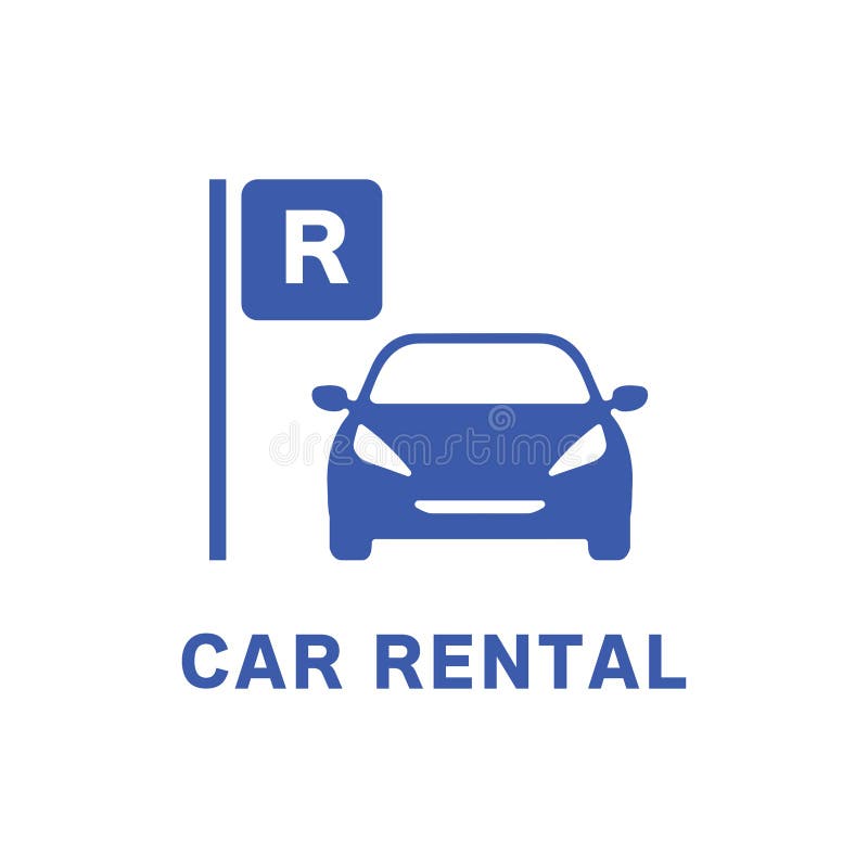 Car rental sign. stock illustration. Illustration of number - 221663533