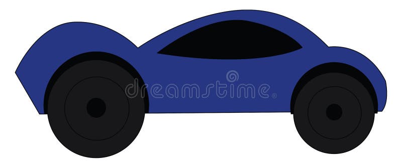 A Blue Car, Vector or Color Illustration Stock Vector - Illustration of ...