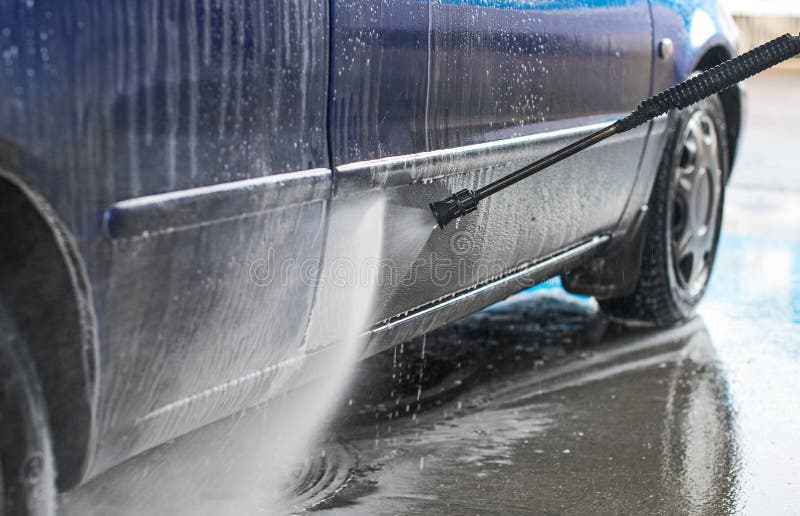 Blue car wash. stock photo. Image of clean, pressure - 53085218