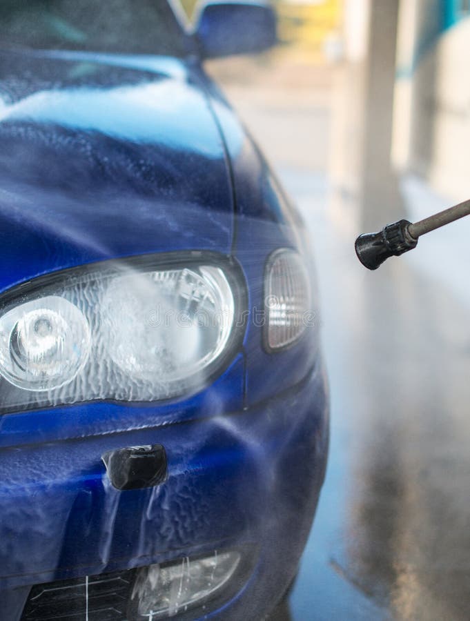 Blue car wash. stock photo. Image of cleaning, polish - 53107844