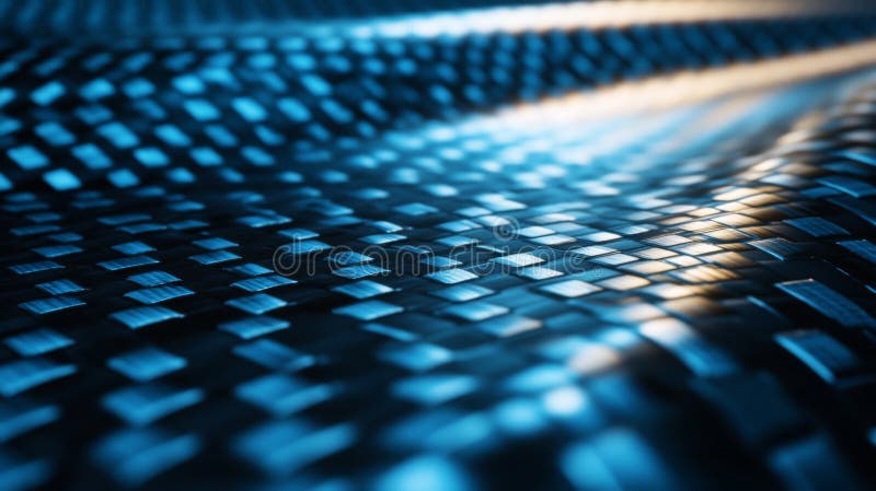 Blue Carbon Fiber Weave Texture Abstract Background Stock Illustration ...