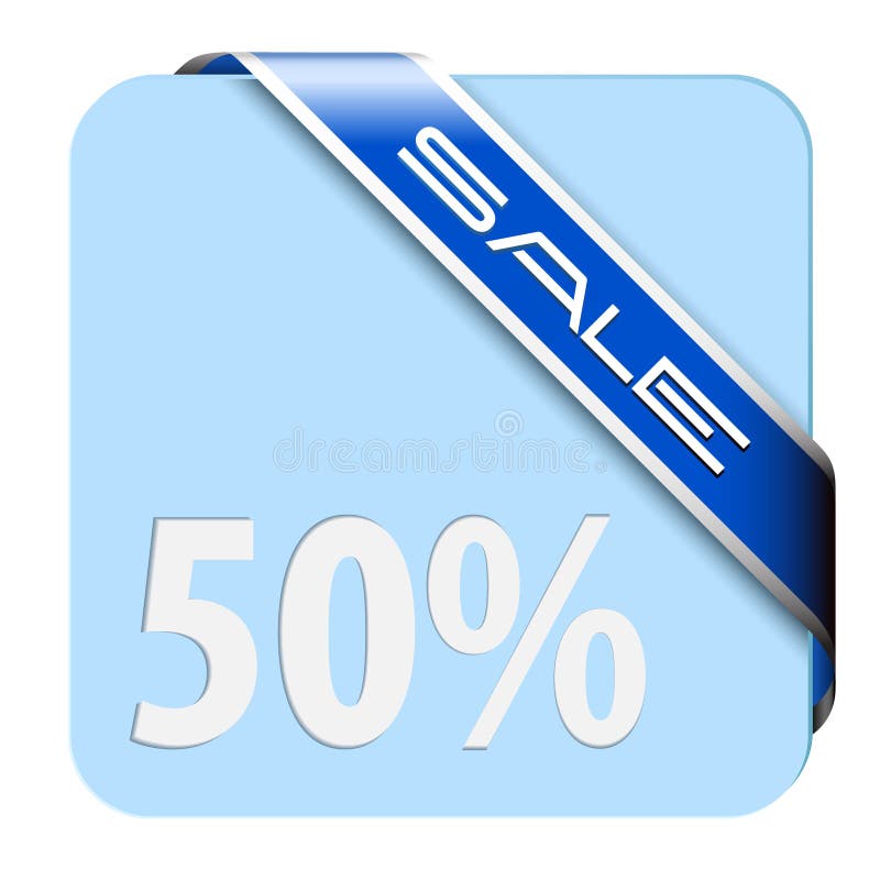 Blue Discount Tickets, Labels, Stamps Stock Illustration - Illustration ...