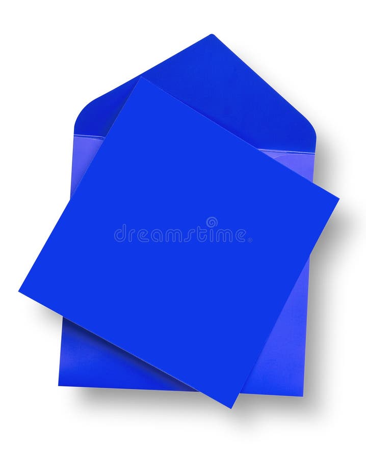 Blue card and envelope. stock photo. Image of card, connection - 28701398
