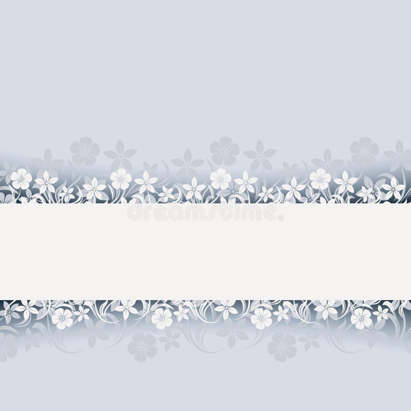 Blue Card with Floral Pattern. Stock Vector - Illustration of ...