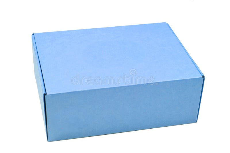Blue cardboard box stock image. Image of board, deliver - 16668783