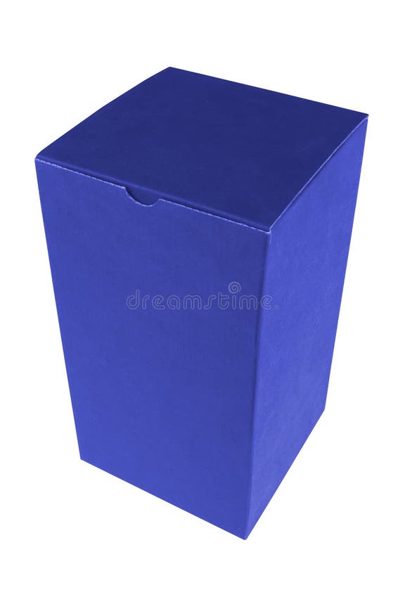 Blue cardboard box stock photo. Image of pack, solid, packaging - 3473888