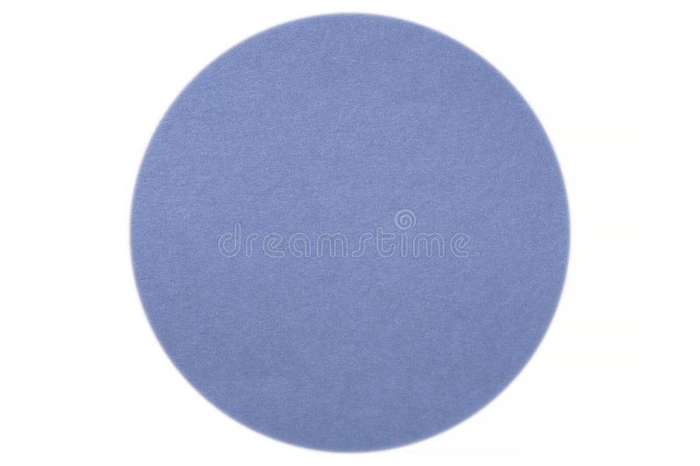 Blue Cardboard Circle Isolated on White Stock Photo - Image of abstract ...