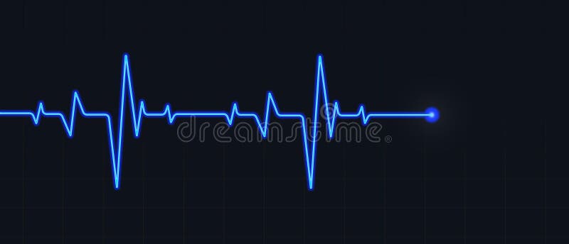 Blue cardiogram stock vector. Illustration of medical - 7408665