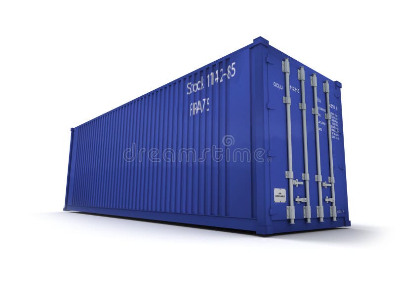Blue cargo container stock photo. Image of warehouse, shipping - 6519918