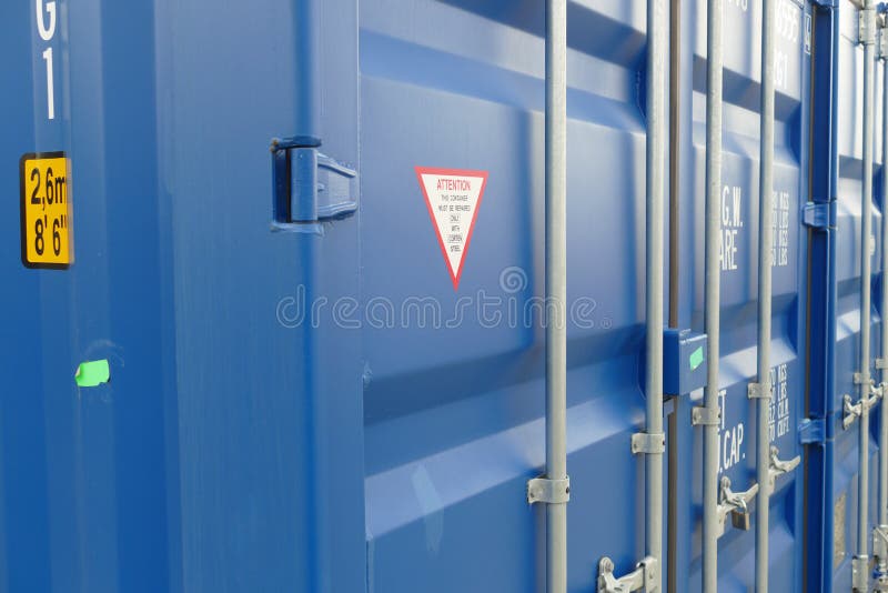 Blue cargo container stock image. Image of container - 91659129