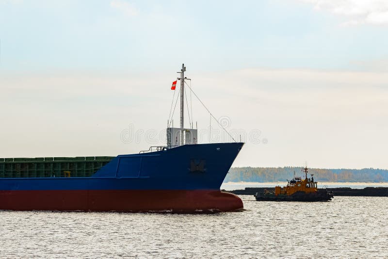 Blue cargo ship`s bow stock image. Image of ocean, ship - 88608903